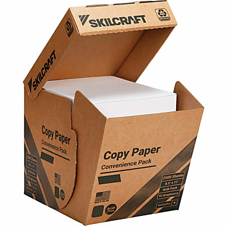 SKILCRAFT Bulk Convenience Pack Copy Paper 92 Brightness Letter 8 12 x ...