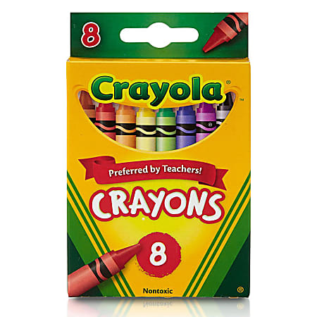Crayola Crayons Regular Size Assorted Colors 8 Crayons Per Box Set Of ...