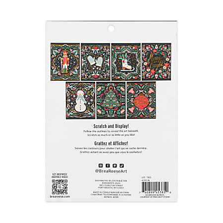 Brea Reese Scratch Art Paper Pad 6 x 8 14 Sheets Holiday - Office Depot