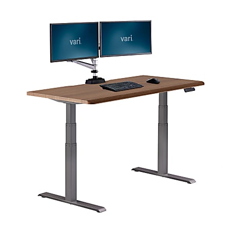 VARI Electric Standing Desk With ComfortEdge 60 W Walnut