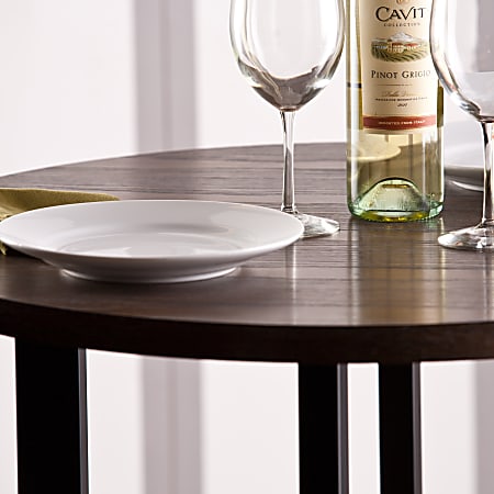 Holly Martin Danby Bistro Table Round Burnt OakBlack - Office Depot