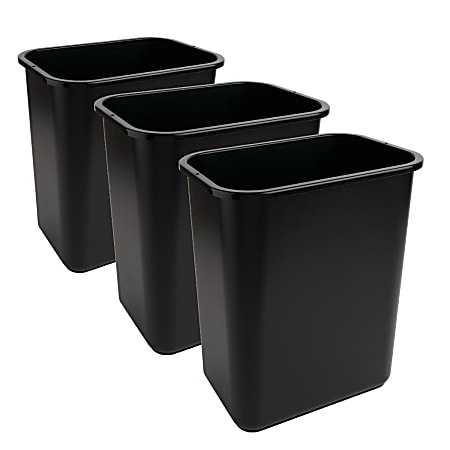 Highmark Rectangular Plastic Wastebasket 6.5 Gallons 15 H x 10 W x 14 ...