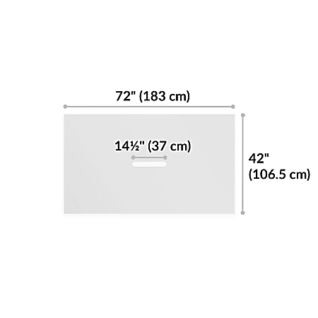 VARI Rectangular Conference Table 30 12 H x 72 W x 42 D WhiteSlate ...