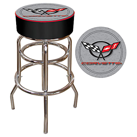 Trademark Global Padded Bar Stool Corvette C5 SilverChrome - ODP ...