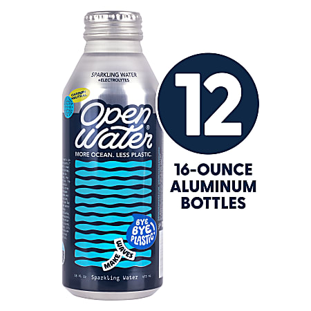 Open Water Sparkling Water Bottles 16 Oz Case Of 12 Bottles - Office Depot