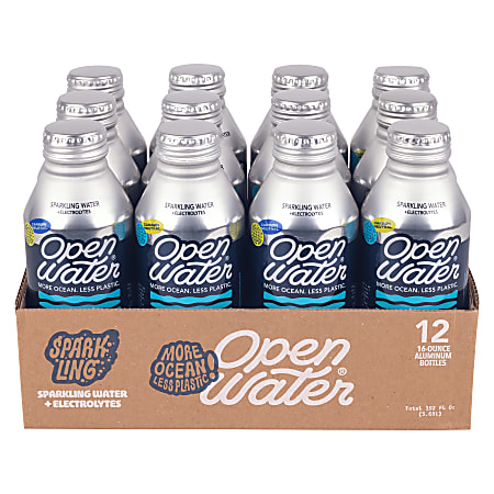Open Water Sparkling Water Bottles 16 Oz Case Of 12 Bottles - Office Depot