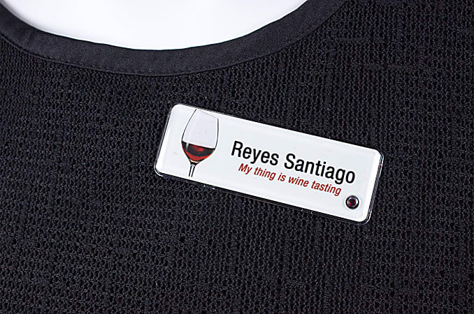 The Mighty Badge Gemcover Name Badge Kit 1 x 3 Siam Pack Of 10 - Office ...