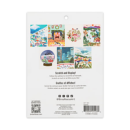 Brea Reese Scratch Art Paper Pad 6 x 8 14 Sheets Winterscapes - Office ...