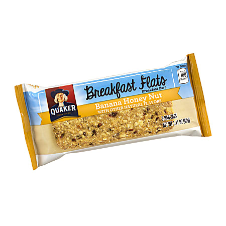 Quaker Breakfast Flats Breakfast Bars Banana Honey Nut 1.41 oz 9 Count ...