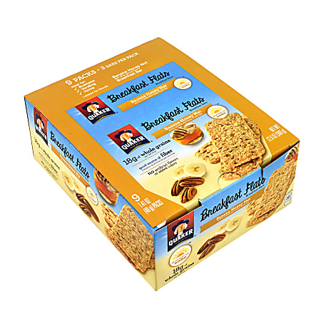 Quaker Breakfast Flats Breakfast Bars Banana Honey Nut 1.41 oz 9 Count ...