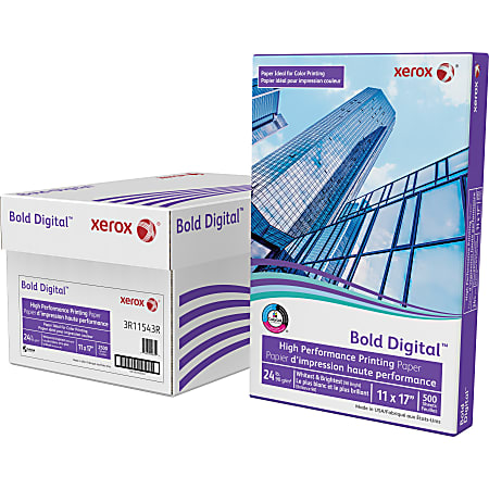 Xerox Bold Multi Use Printer Copy Paper 1 Ream White Ledger 11 x 17 500 ...