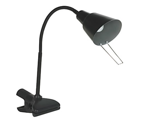 Victory Halogen Mini Clip Lamp Black - Office Depot