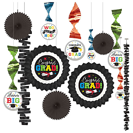 Amscan Graduation Decorating Kit Multicolor Set Of 13 Pieces - Office Depot