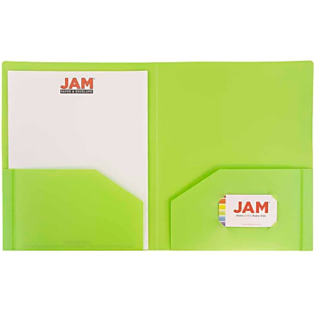 green pocket folder
