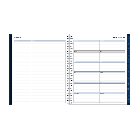2027 Blue Sky Passages Solid Navy Monthly Planning Calendar 8x10 ...