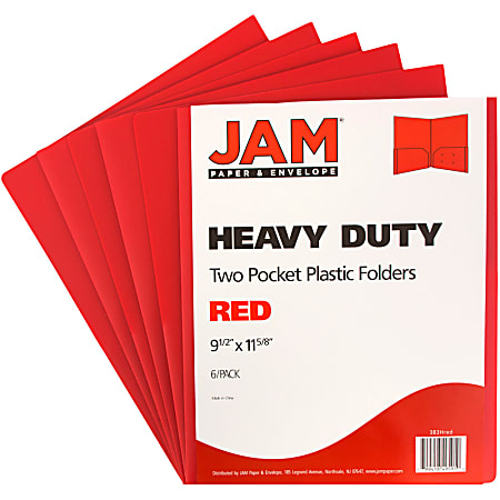 red pocket only folder