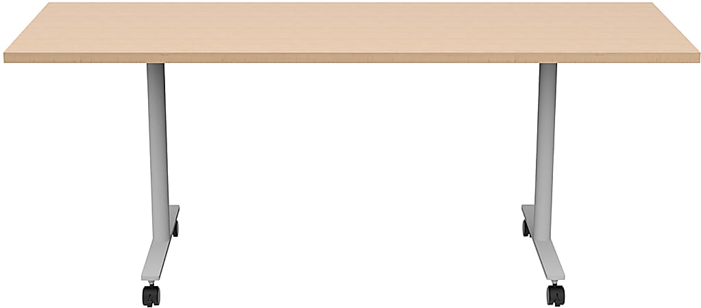 Safco Jurni Multi Purpose T Leg Table With Casters 29 H x 24 W x 72 D ...