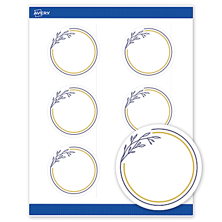 Avery Print To The Edge Labels Sure Feed S00 DNG PRWMP10 3 Round Matte ...