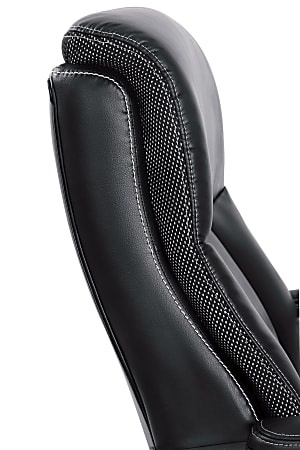 Serta iComfort i5000 Big Tall Bonded Leather Executive Chair OnyxSilver Office Depot