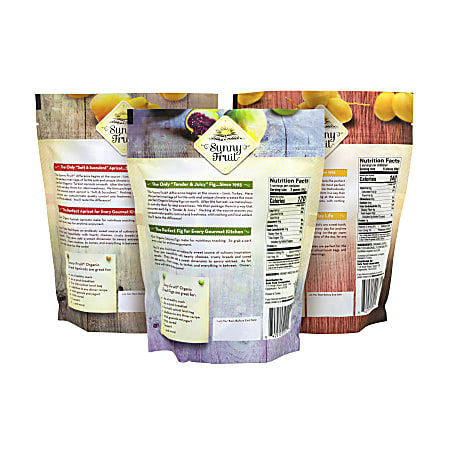 SUNNY FRUIT Organic Dried Fruit Variety Pack 8.8 oz 3 Pack - Office Depot