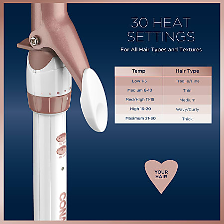 Conair Double Ceramic CD701GN Curling Iron 1 Rose Gold - Office Depot