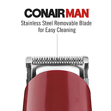 Conair Razor Corded Beard and Mustache Trimmer 9 34 Red - Office Depot