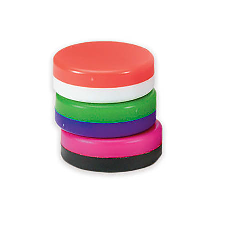 Dowling Magnets Chunky Magnets Button 1 18 Assorted Colors Box Of 40 ...