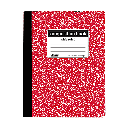 C Line Wide Rule Composition Notebooks 7 12 x 9 34 1 Subject Marble ...