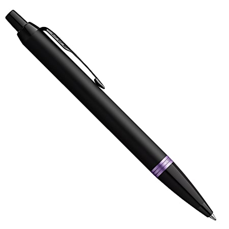 Parker IM Ballpoint Pen Medium Point 0.7 mm Satin BlackAmethyst Purple ...