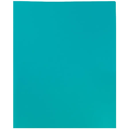 JAM Paper Plastic 2 Pocket School POP Folders 9 12 x 11 12 Teal Pack Of ...