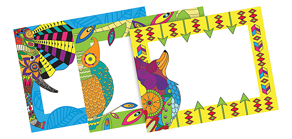 Barker Creek Name Tag Name Plate Set Bohemian Animals - Office Depot