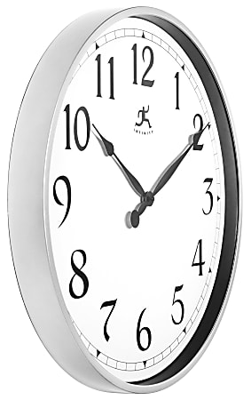 Infinity Instruments Business Round Wall Clock 18 Silver - Office Depot