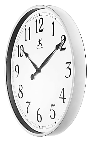 Infinity Instruments Business Round Wall Clock 18 Silver - Office Depot