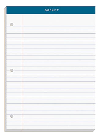 TOPS Double Docket Writing Pads 3 Hole Punched 8 12 x 11 34 Legal Ruled ...