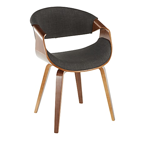 LumiSource Curvo Chair WalnutCharcoal Office Depot