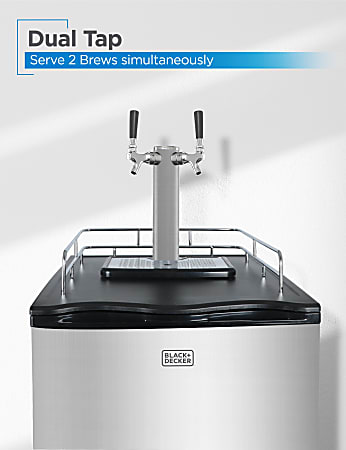 BlackDecker Beer Kegerator 6.1 Cu. Ft. Draft Beer Machine And 2 Shelf ...