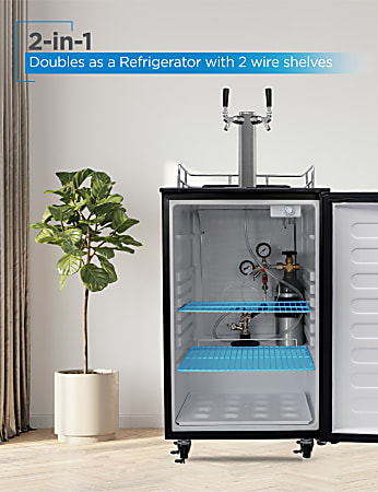 BlackDecker Beer Kegerator 6.1 Cu. Ft. Draft Beer Machine And 2 Shelf ...
