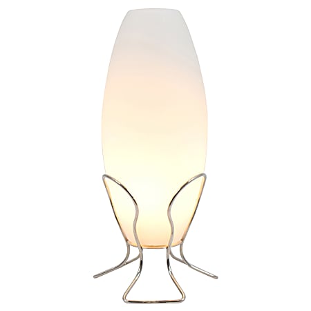 Lumisource Cocoon Lamp 16 H Frosted ShadeSilver Base - Office Depot