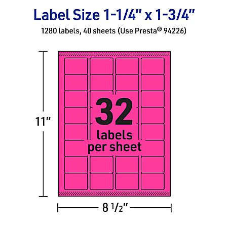 Avery Printable Labels With Sure Feed Technology 94226 NMP40 Rectangle ...