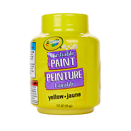 Crayola Washable Paint 2 Oz Yellow Bundle Of 12 Paint Pots - Office Depot