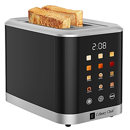 Culinary Chef 2 Slice Touch Screen Toaster with 6 Shade Settings Black ...