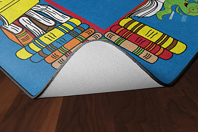 Flagship Carpets Bookworm Border Rectangle 6 x 8 4 Multicolor - Office ...