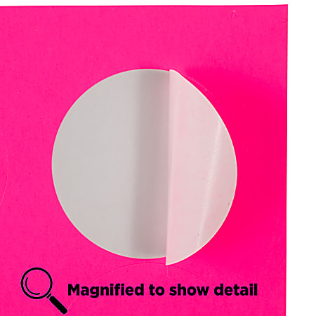 JAM Paper Circle Labels 1 58 Neon Pink 24 Labels Per Sheet Pack Of 5 ...