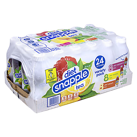 Snapple Diet Ice Tea 20 Oz Assorted Flavors Pack Of 24 Bottles - Office ...