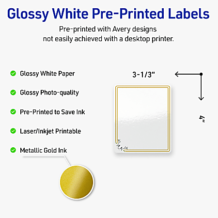 Avery Print To The Edge Labels Sure Feed S00 DMQ PRWGP10 4 x 3 13 ...