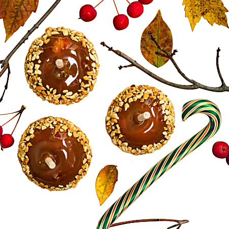 Hammonds Candies Caramel Apple Candy Canes 1.75 Oz Pack Of 48 Candy ...
