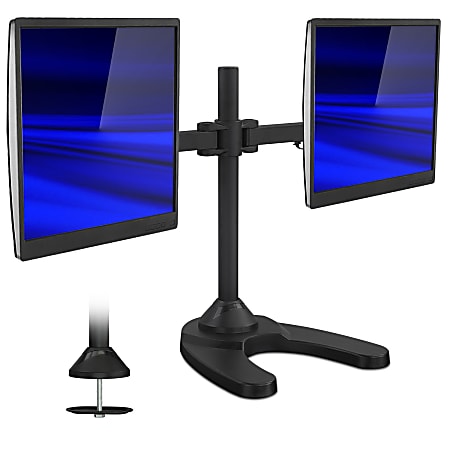 Mount It Freestanding Dual Monitor Desk Mount Black MI 781 - Office Depot