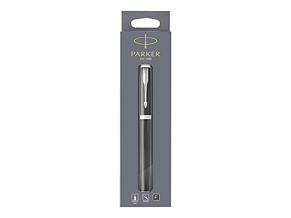 Parker IM Rollerball Pen Fine Point 0.5 mm BlackChrome Barrel Black Ink ...