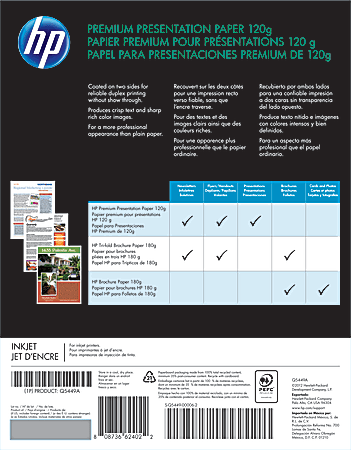 HP Premium Presentation Inkjet Paper Matte White 8 12 x 11 Pack Of 150 ...
