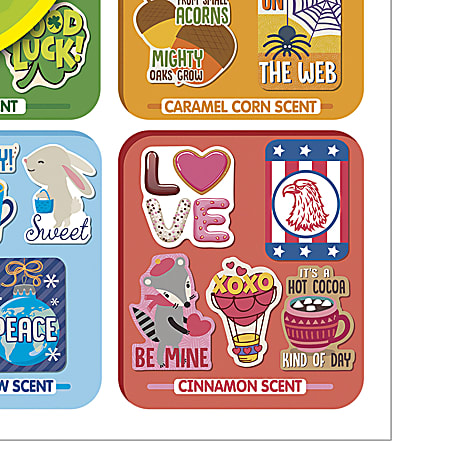 Eureka Scented Sticker Books Medium Seasons Holidays 232 Stickers Per ...